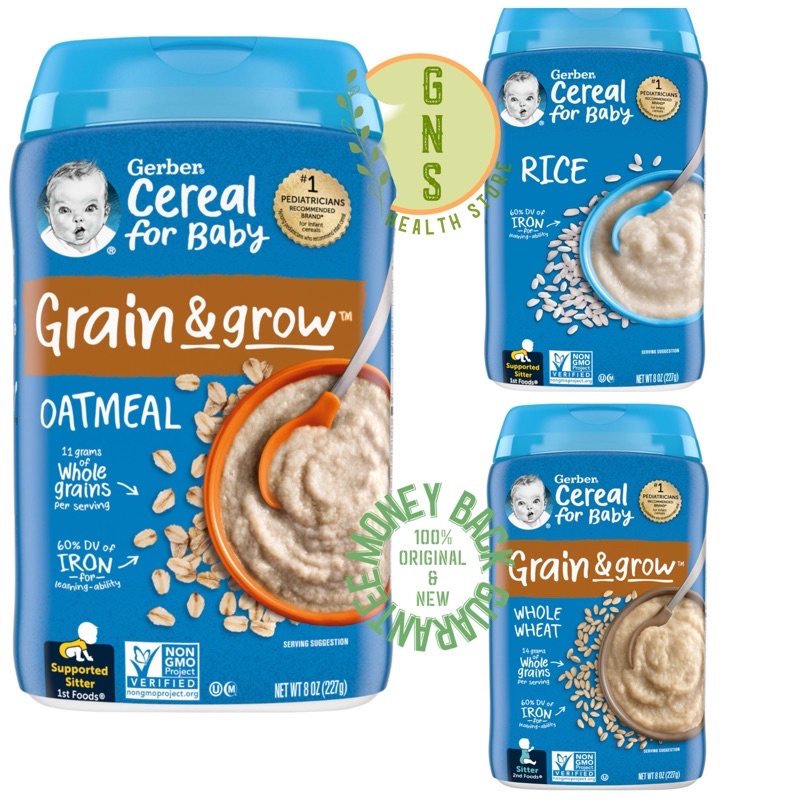 Jual Gerber Cereal Grain Grow For Baby 1st Supported Sitter Oatmeal ...