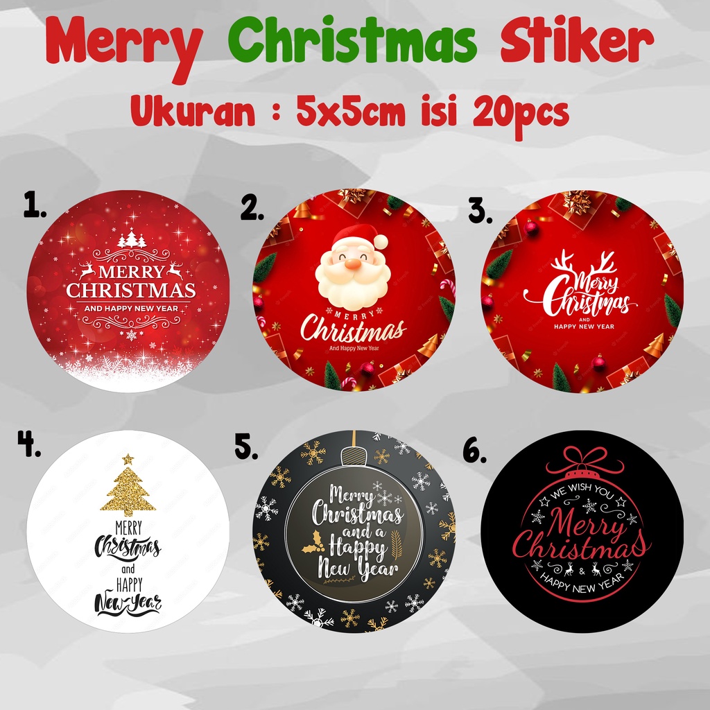 Jual Stiker Toples Natal Bulat / Stiker Merry Christmas | Shopee Indonesia