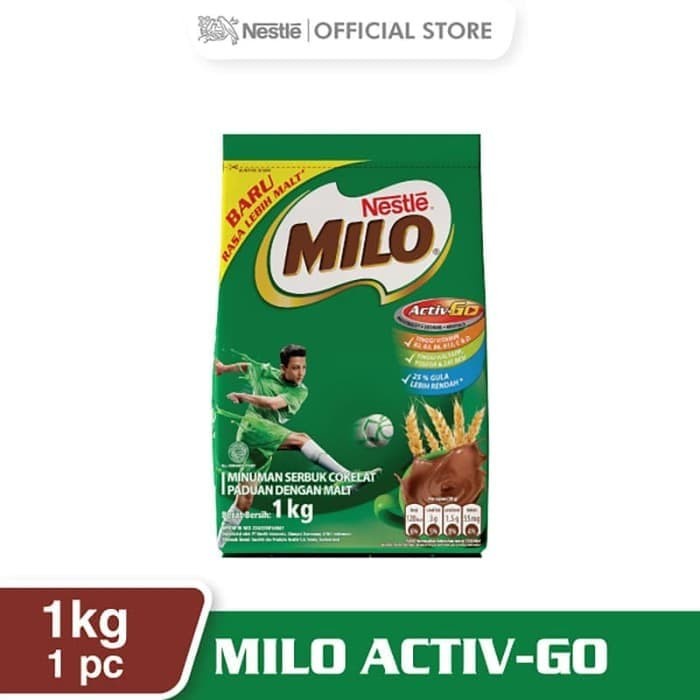 Jual NESTLE MILO Activ-Go Coklat Pouch 1 Kg | Shopee Indonesia