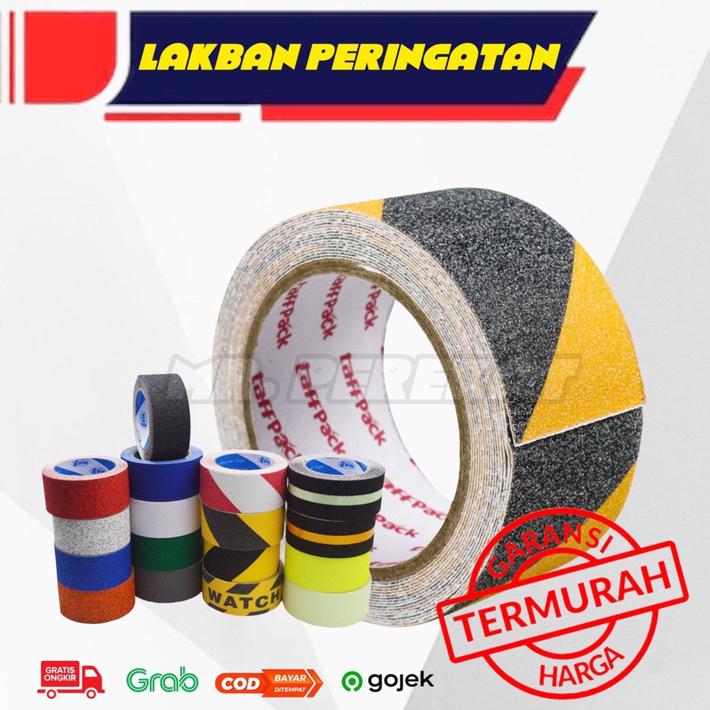 Jual Lakban Lantai Kasar Anti Kepleset - Lakban Strip Kuning Hitam ...