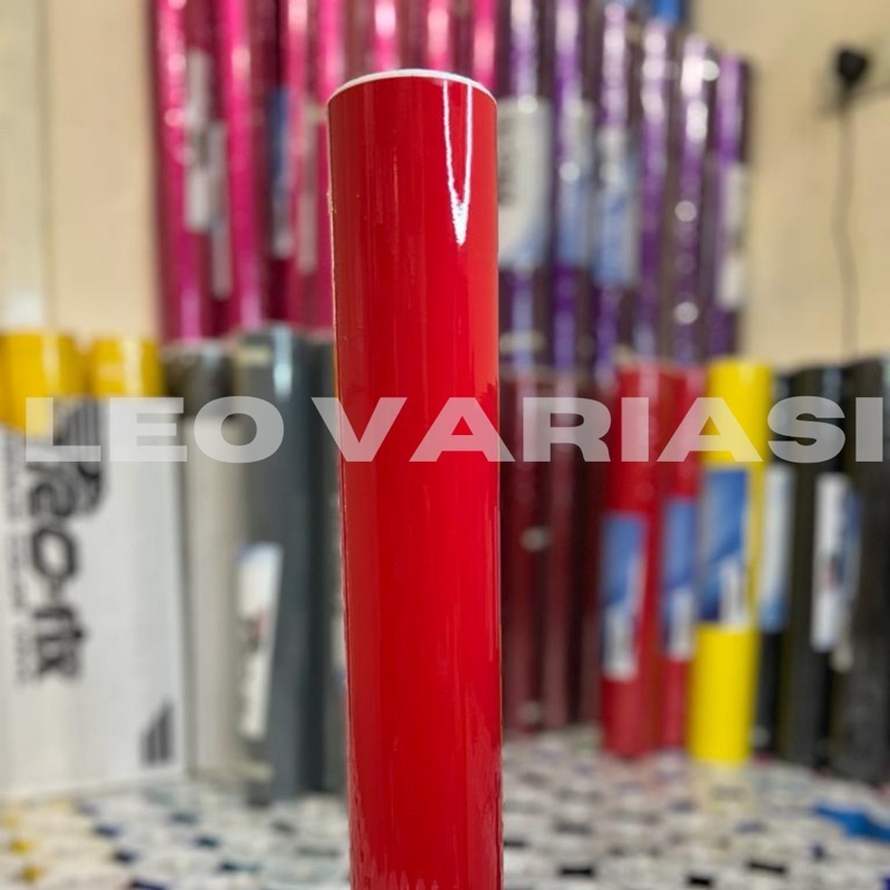 Jual skotlet merah glossy 45 cm * 1 meter merah kilaps stiker merah ...