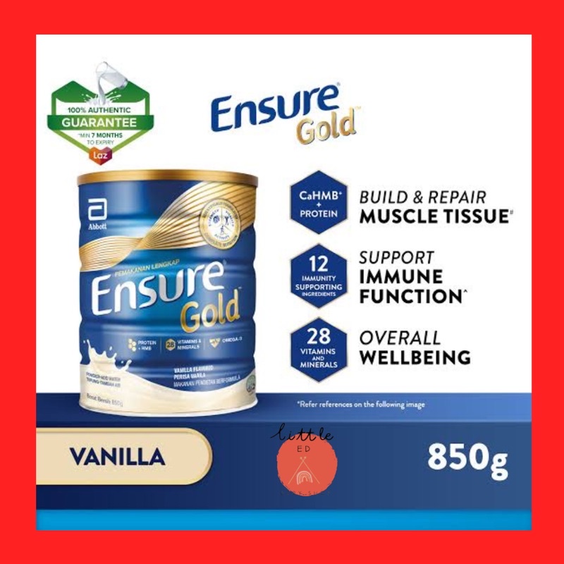 Jual Ensure Gold 850 gr / Susu Ensure Gold 850gr (Kemasan baru 800gr) | Shopee Indonesia