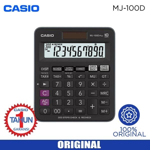 Jual CALCULATOR CASIO MJ-100D PLUS ORIGINAL ASLI (KALKULATOR MJ 100 D ...
