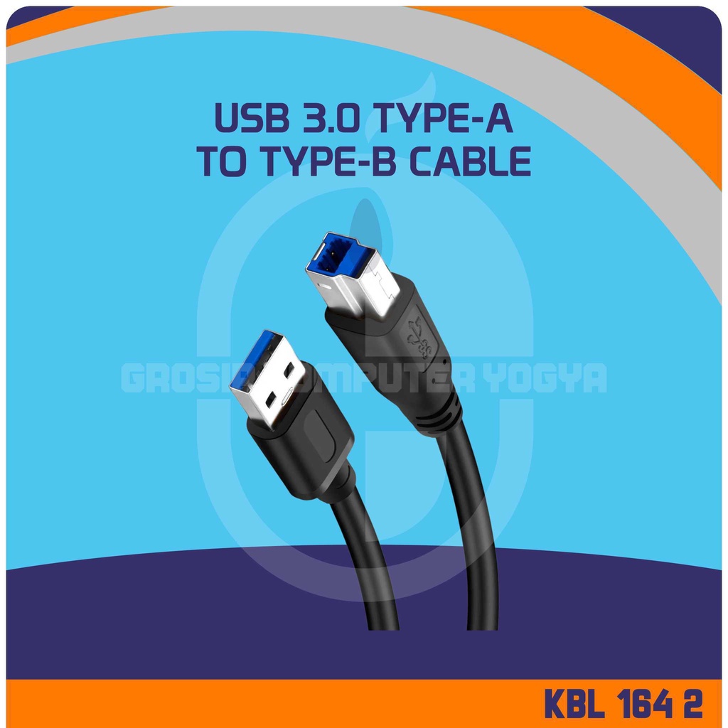 Jual Usb 3 0 Type A To Type B Male To Male 1 5m High Speed Data Cable Kabel Shopee Indonesia