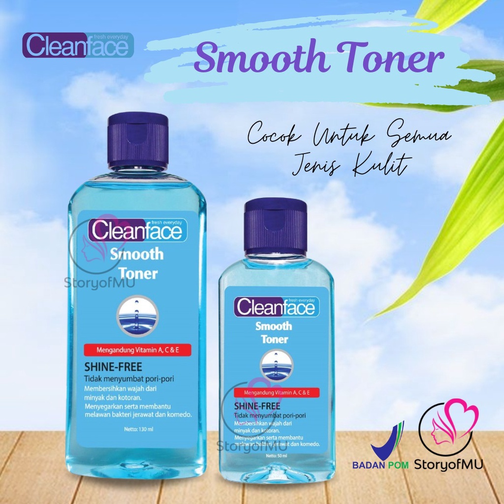 Jual CLEANFACE Purbasari Smooth Toner 50ml / 130ml | Shopee Indonesia