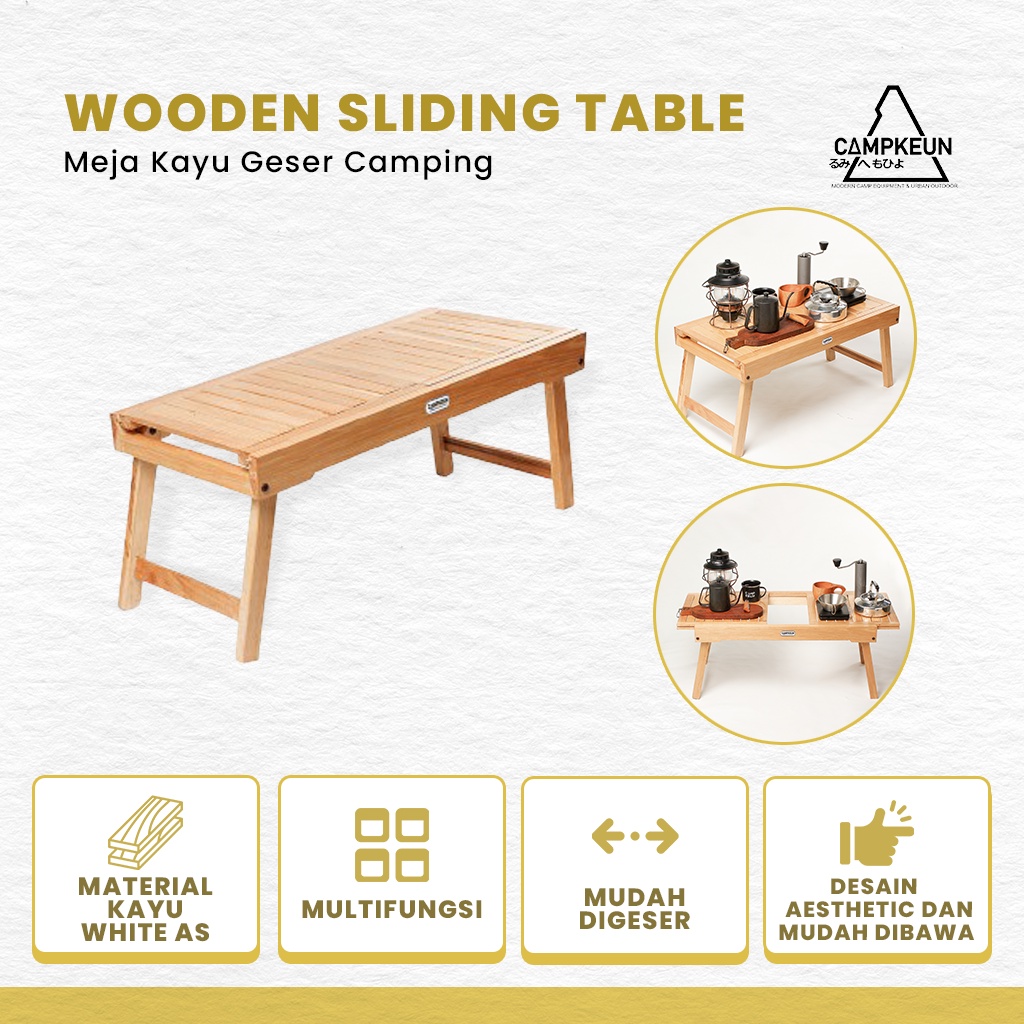 Jual CAMPKEUN Wooden Sliding Table - Meja Kompor IGT portable - Meja ...
