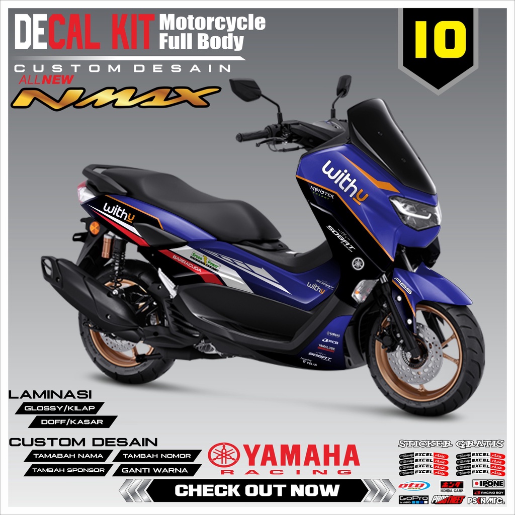 Jual Decal NMAX NEW 2021 - Dekal Stiker Striping Fullbody Fullblock ...