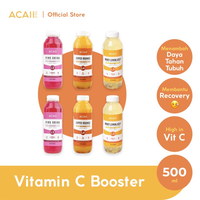 Jual Acaii Tea Vit C Booster Pack (6x500ml) | Shopee Indonesia