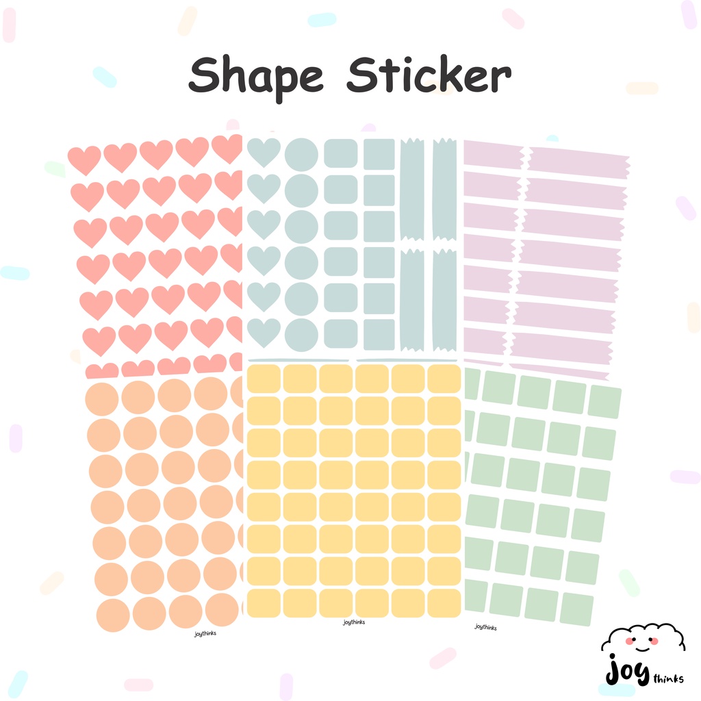 Jual [5] SHAPE STICKER - STIKER BENTUK / POLA POLOS | Shopee Indonesia