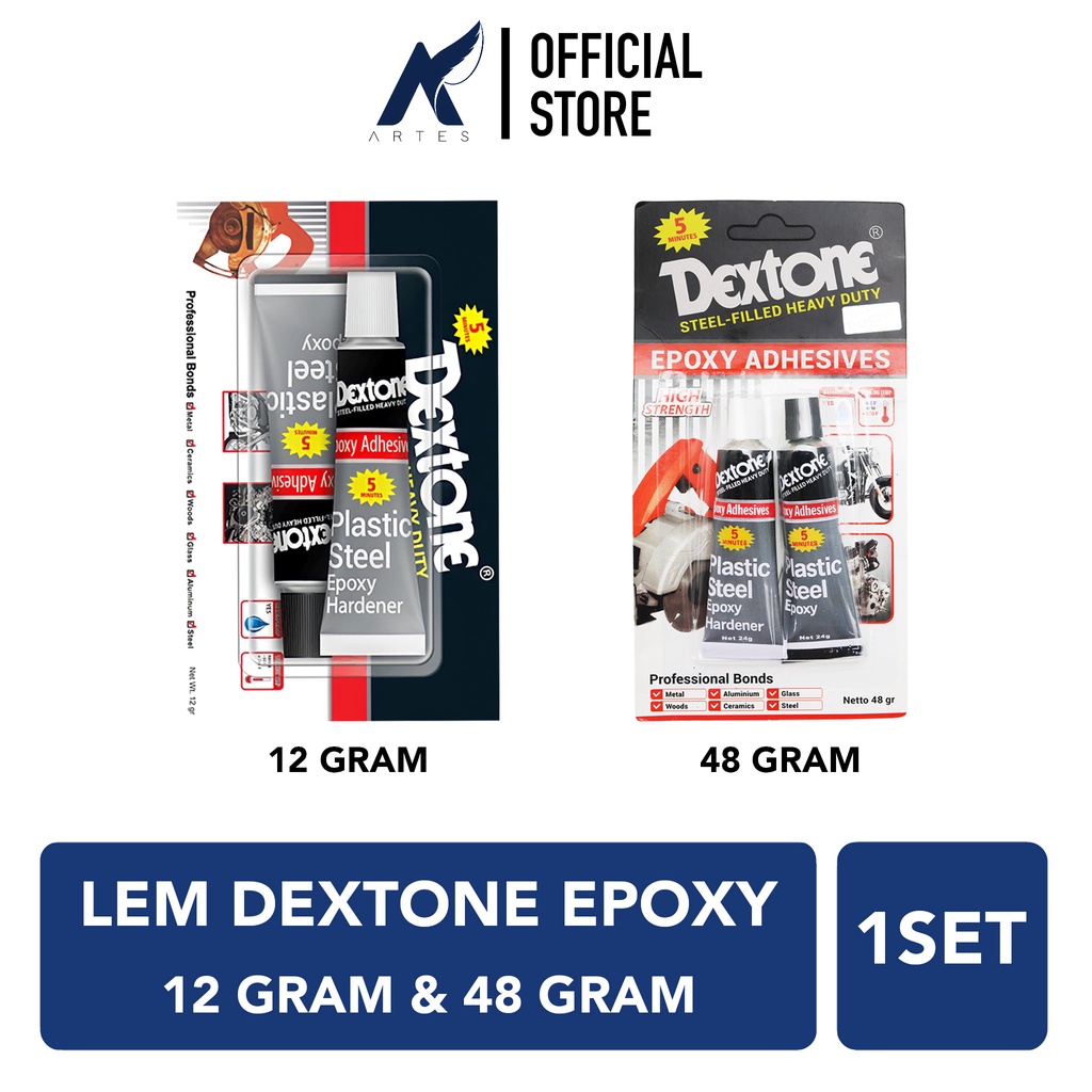 Jual DEXTON LEM EPOXY ADHESIVE Perekat Kuat 5 Menit Besi Keramik Kayu ...