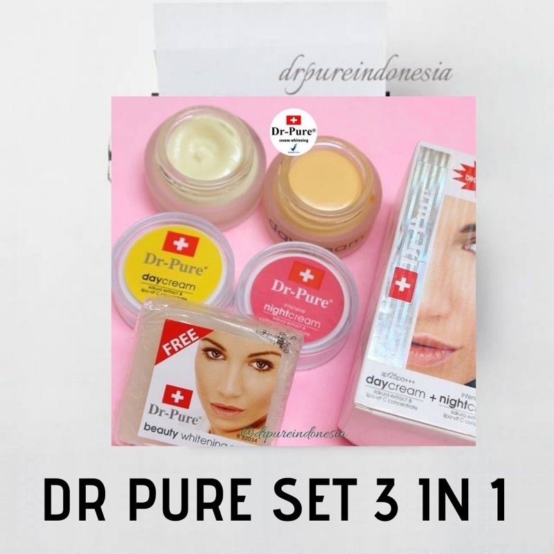 Jual DR PURE SET 3 IN 1 BPOM TERBARU ORIGINAL WHITENING | Shopee Indonesia