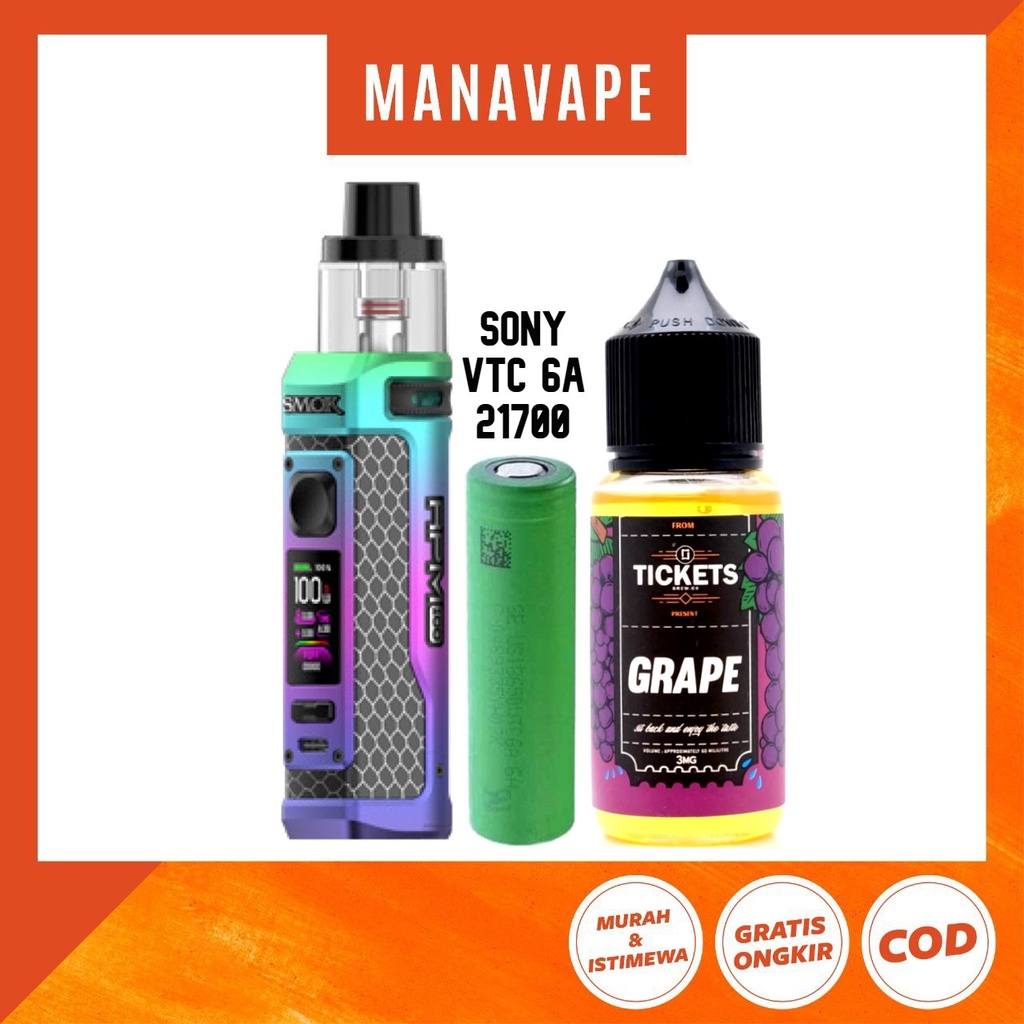 Jual RPM 100 KIT AUTHENTIC by SMOK + BATTERY SONY VTC 6A 21700 + LIQUID ...