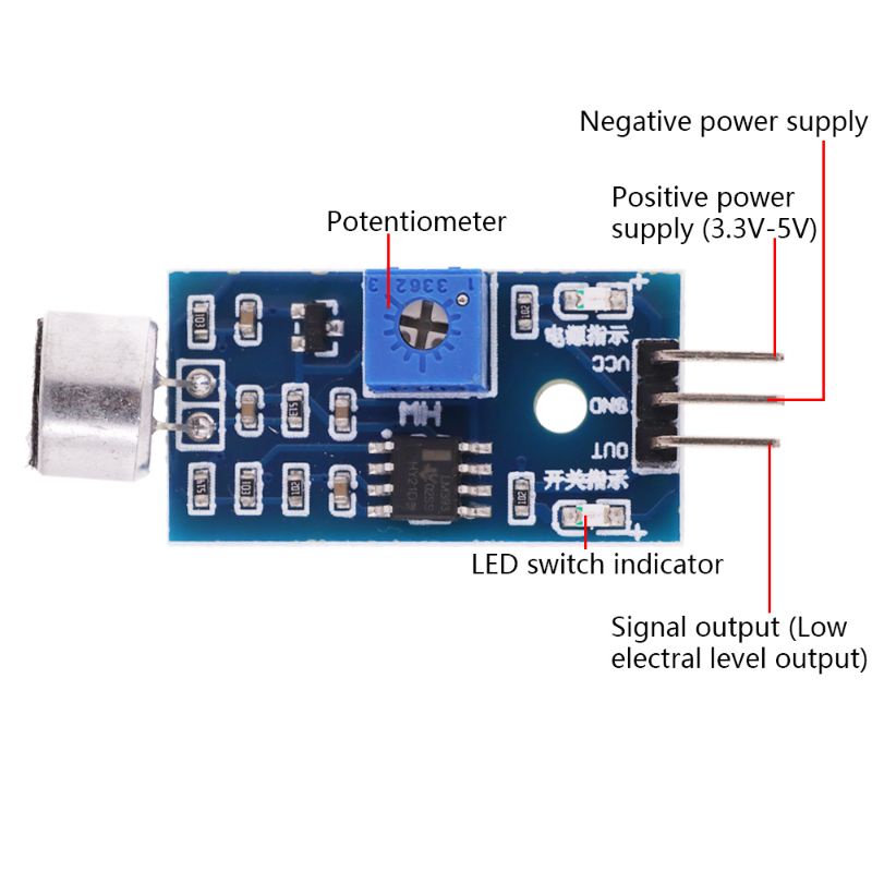 Jual Module Sensor Suara Voice Sound Detector FC-04 Activated Switch Module | Shopee Indonesia