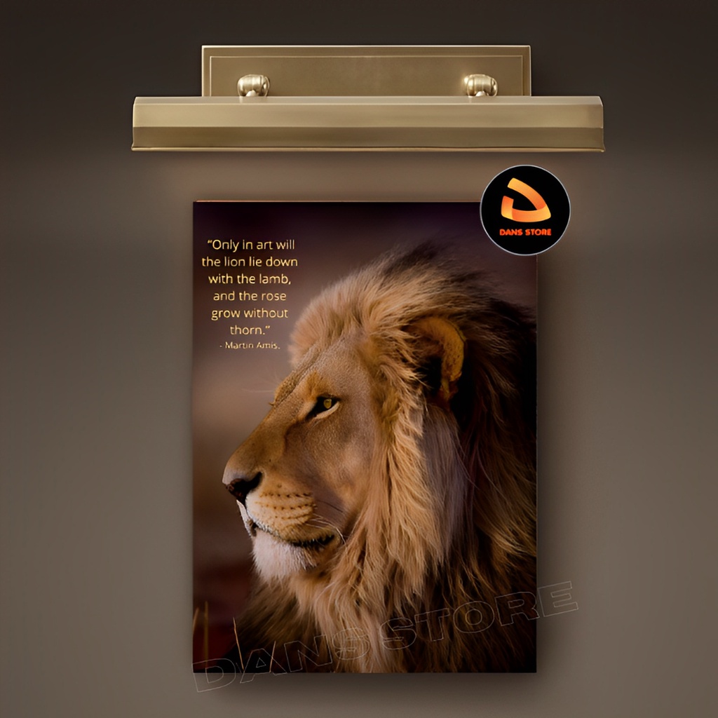 Jual Poster Singa Dan Kata Motivasi Lion Quotes Hiasan Dinding ...