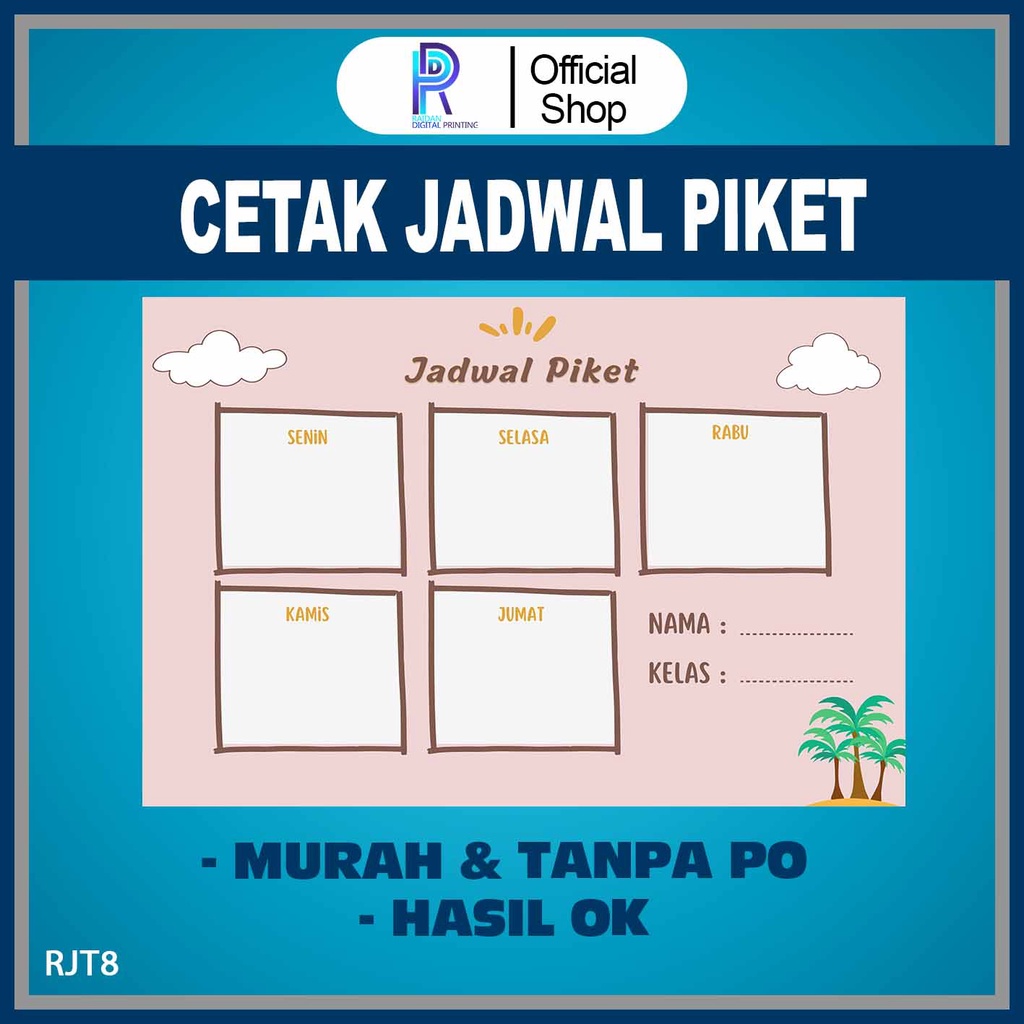Jual POSTER JADWAL PIKET SEKOLAH AESTETIC MINGGUAN | Shopee Indonesia