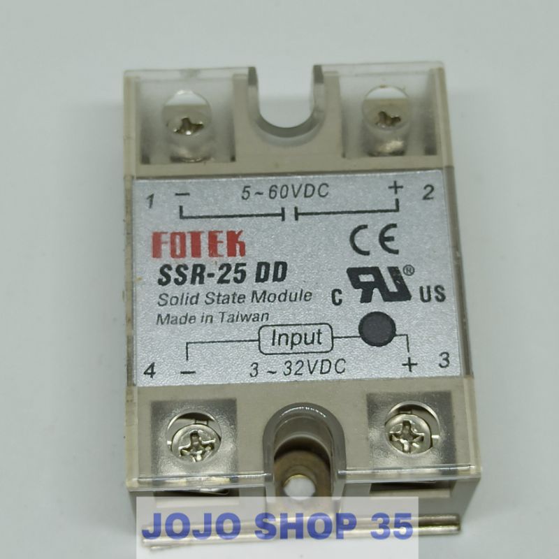 Jual FOTEK SSR-25DD 3-32VDC TO 5-60VDC 25A SOLID STATE RELAY FOTEK MODULE SSR25DD SSR 25DD SSR ...
