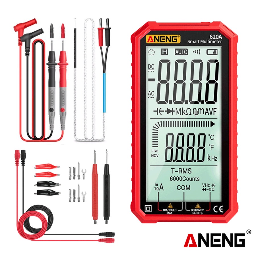 Jual Aneng 620A Pro Digital Multimeter Full Screen Voltage Tester ...