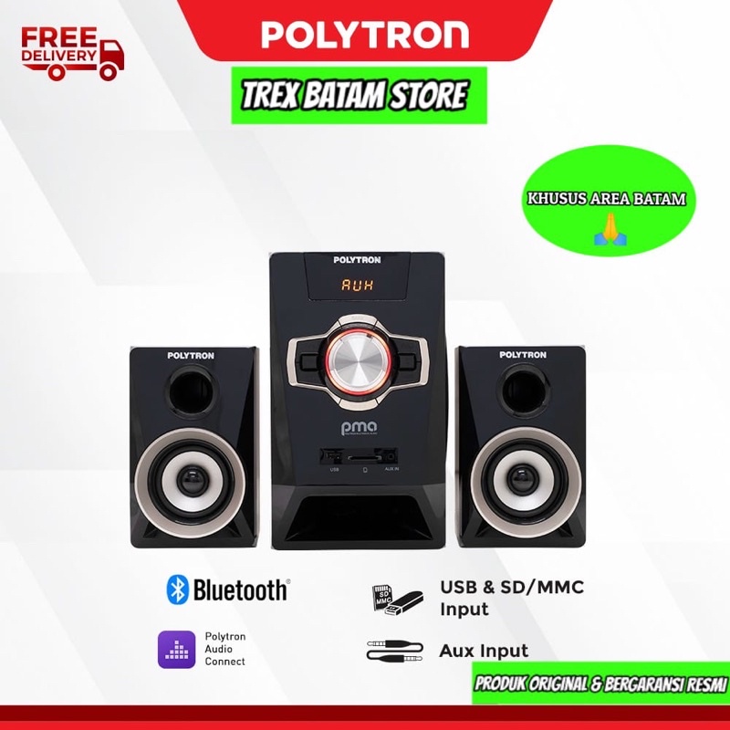 Jual POLYTRON PMA 9321 SPEAKER AUDIO SUPER BASS USB BLUETOOTH (BATAM ...
