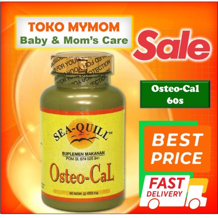 Jual {SehatStore} Sea-Quill Osteo Cal 60 Tab / SeaQuill Vitamin Tulang ...