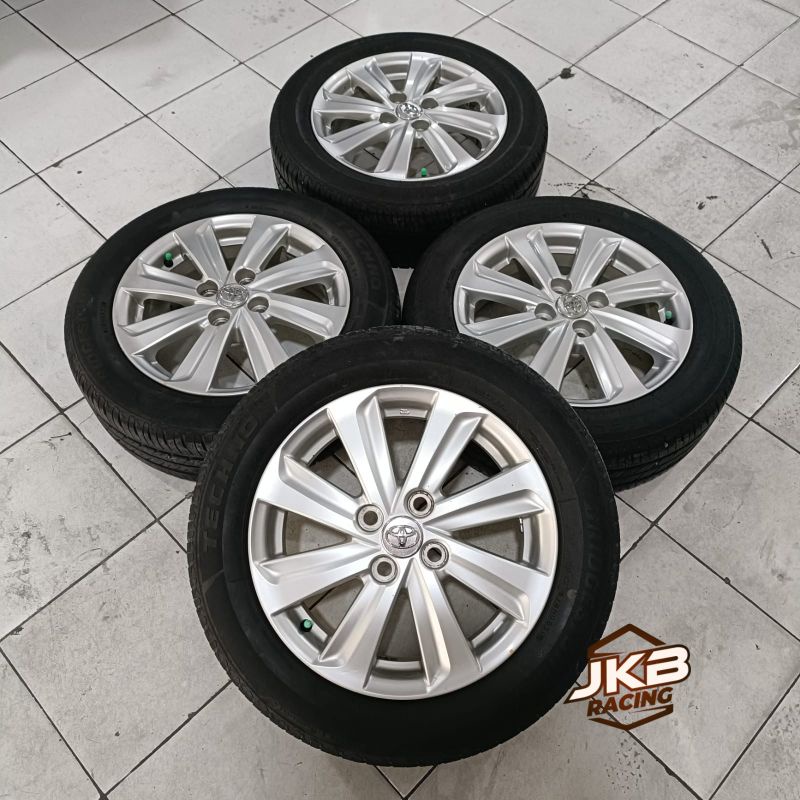 Jual VELG MOBIL BEKAS OEM YARIS/VIOS R15 BAUT 4X100 + BAN BRIDGESTONE 185/60 R15 | Shopee Indonesia