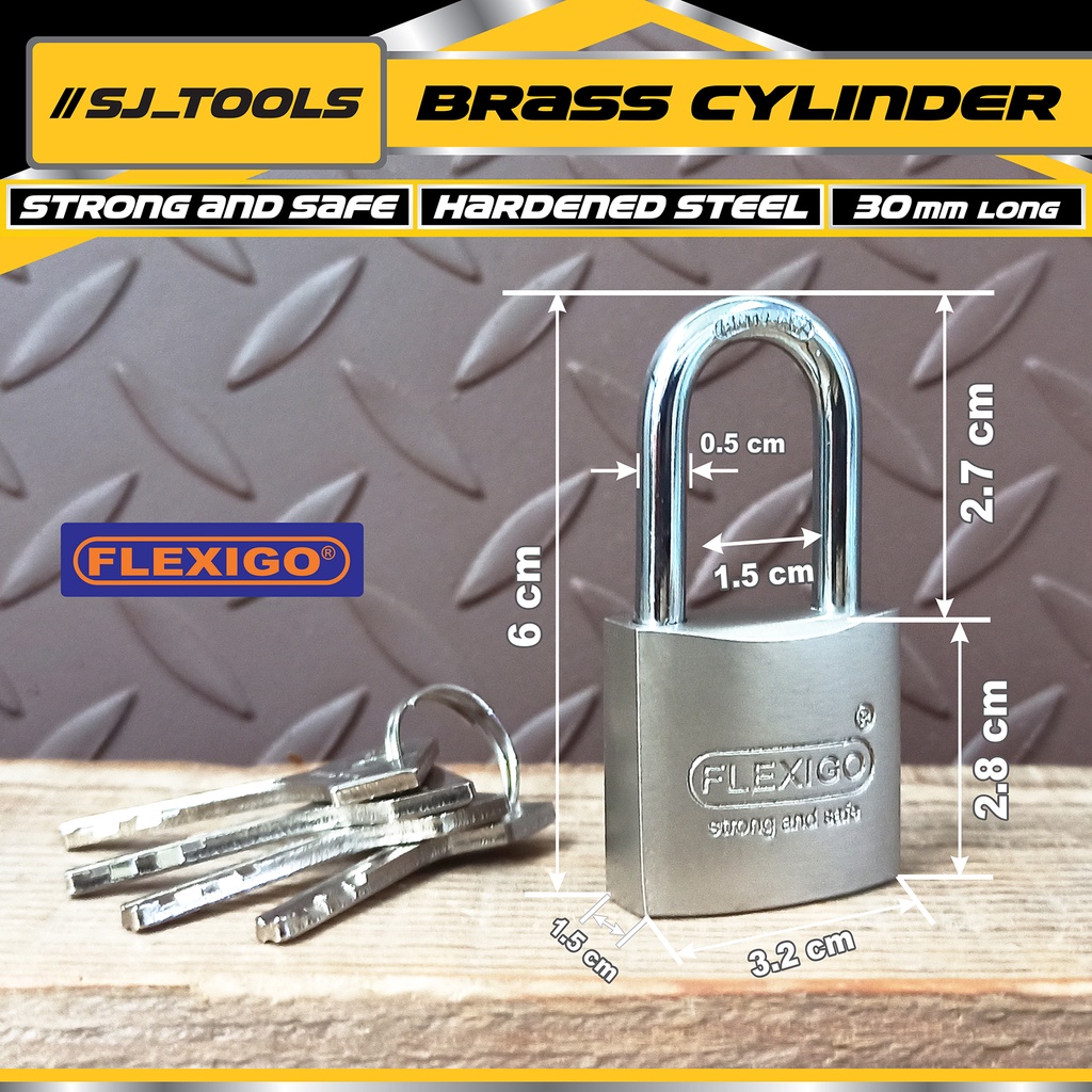 Jual Gembok Flexigo 30 mm Panjang Silinder Kuningan anti Kimia Original ...