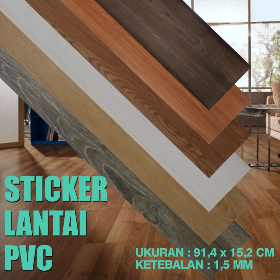 Jual Lantai Vinyl Sticker Stiker Kayu Flooring Interior Dekor