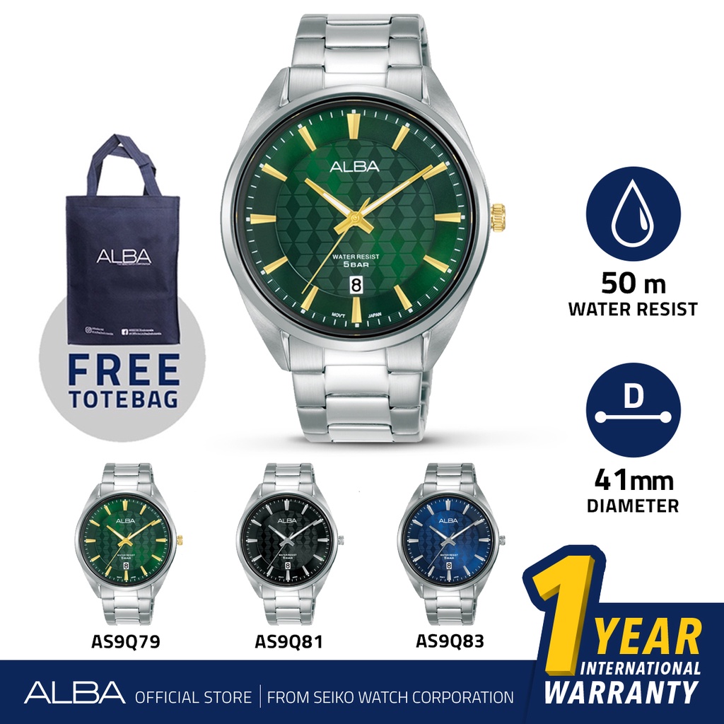 Jual Alba Jam Tangan Pria Stainless AS9Q79 AS9Q81 AS9Q83 AS9Q Quartz ...