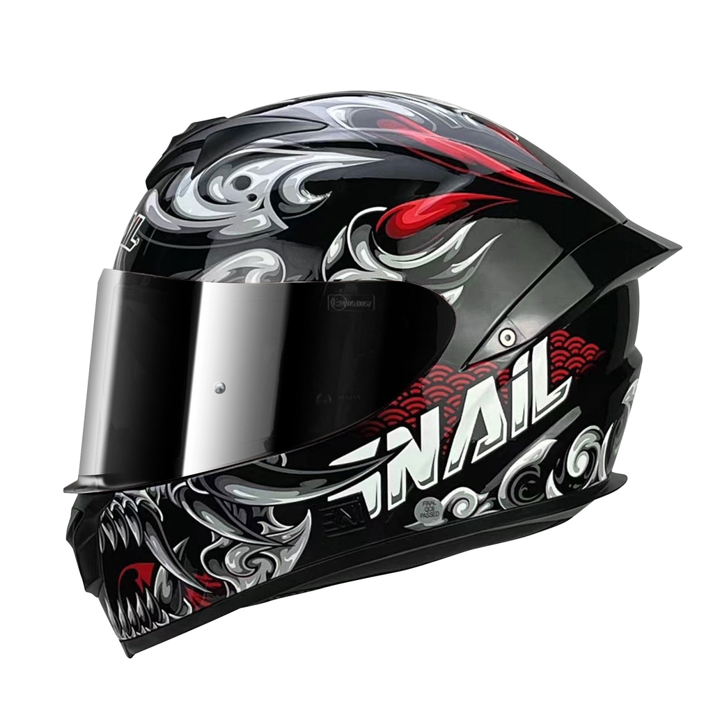 Jual Helm FullFace Snail FFS2 Devil Grey Matt | Shopee Indonesia