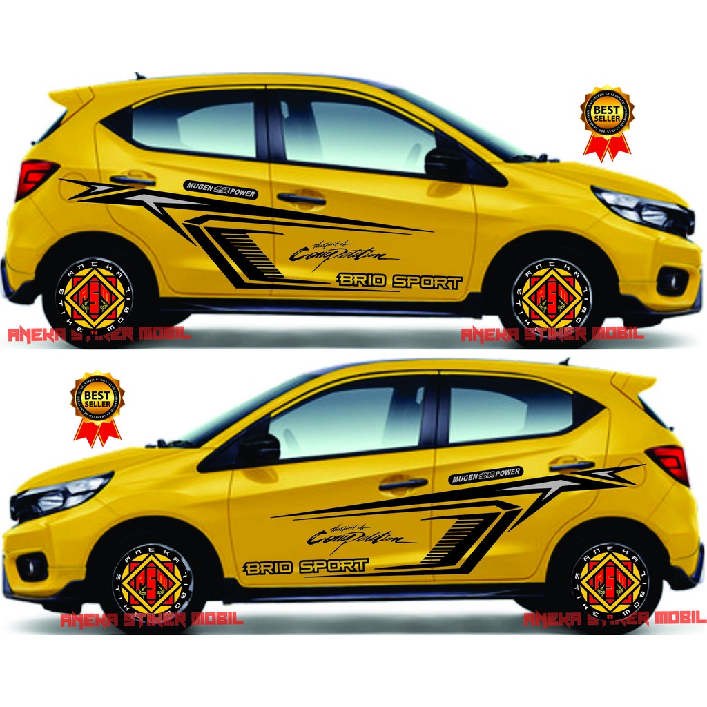 Jual STICKER STIKER MOBIL HONDA BRIO STIKER CUTTING BRIO STIKER MOBIL ...