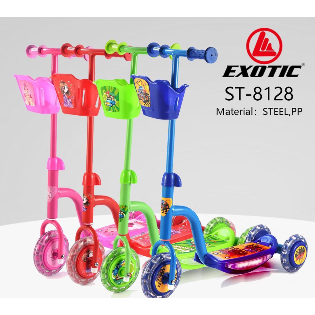 Jual Scooter ST-8126 ST-8128 Exotic Sekuter Skuter Anak Keranjang Musik ...