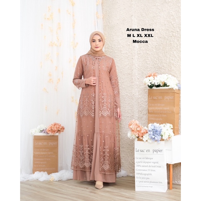 Jual GAMIS ARUNA DRESS/GAMIS ROMPI LEPAS PASANG/GAMIS KONDANGAN/GAMIS ...