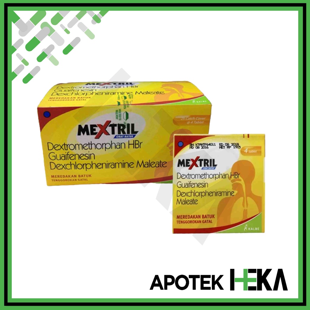 Jual Mextril Obat Batuk Box isi 25x4 Tablet - Batuk Tenggorokan Gatal ...