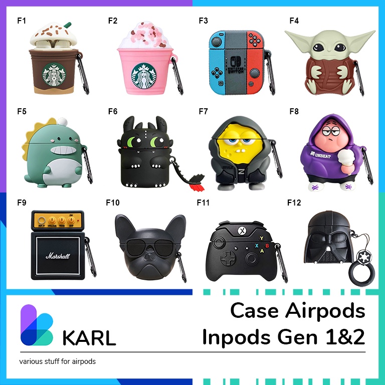 Jual Casing Airpods Gen 1 2 Silicone Soft Case Cover Inpods I12 TWS ...