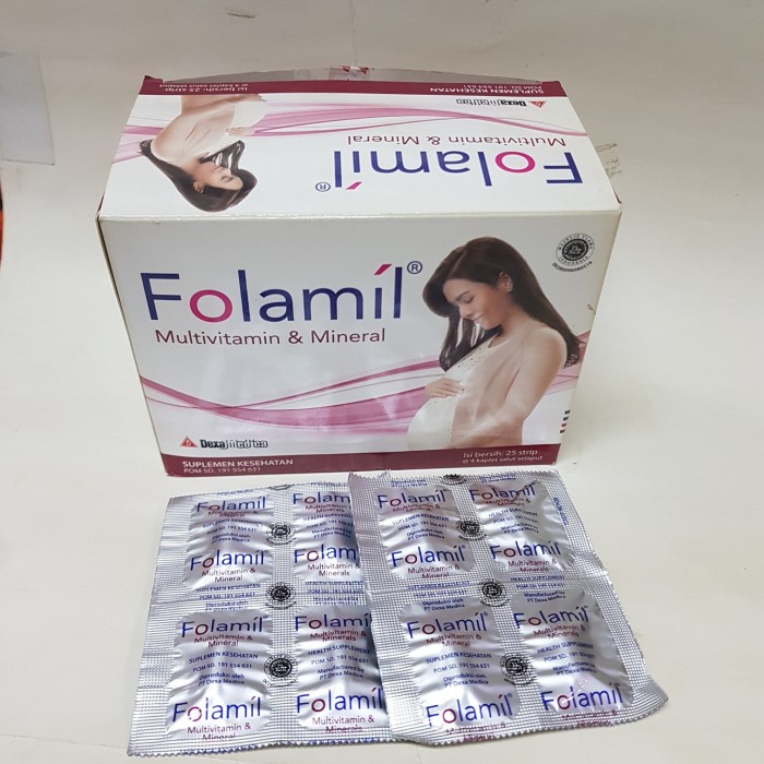 Jual Folamil Strip Isi 4 Kaplet - Multivitamin dan Mineral selama Hamil ...