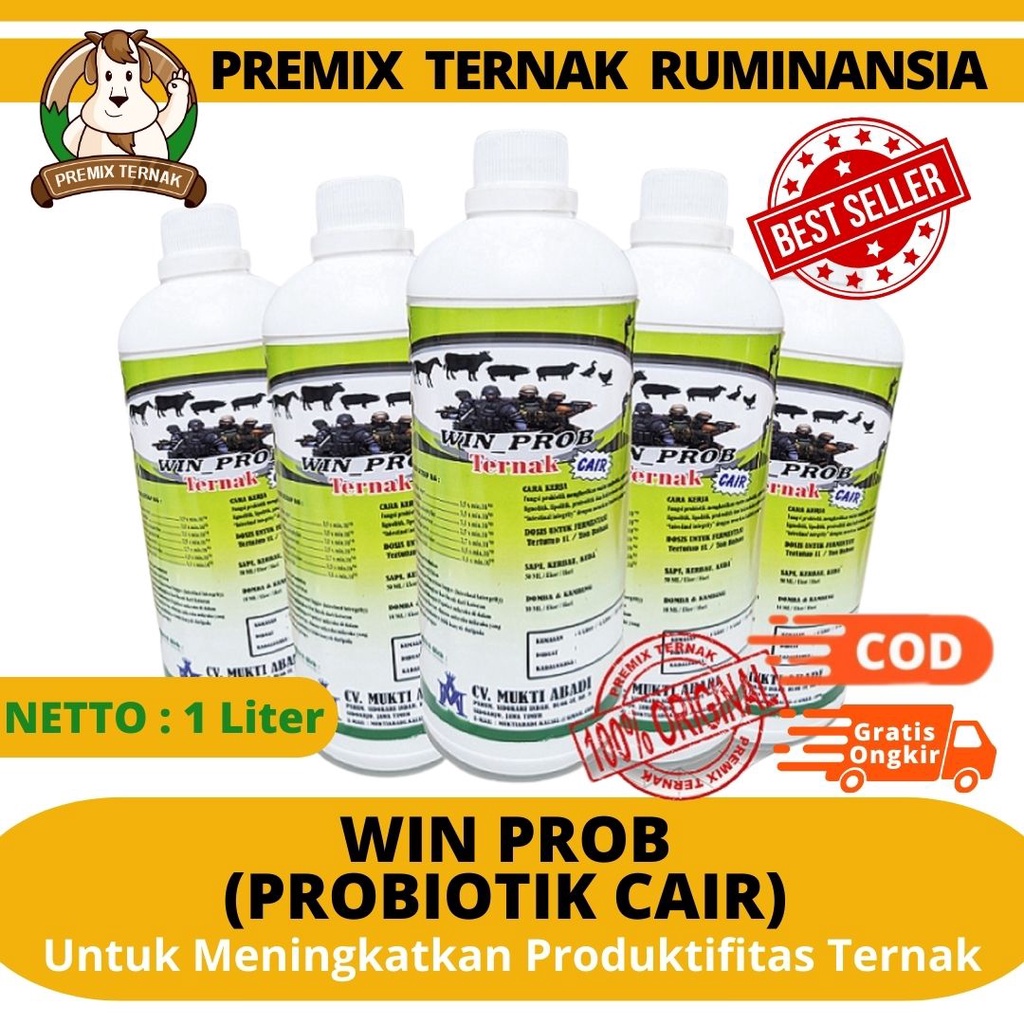 Jual WIN PROB TERNAK CAIR 1 LITER - Probiotik Cair untuk Fermentasi ...