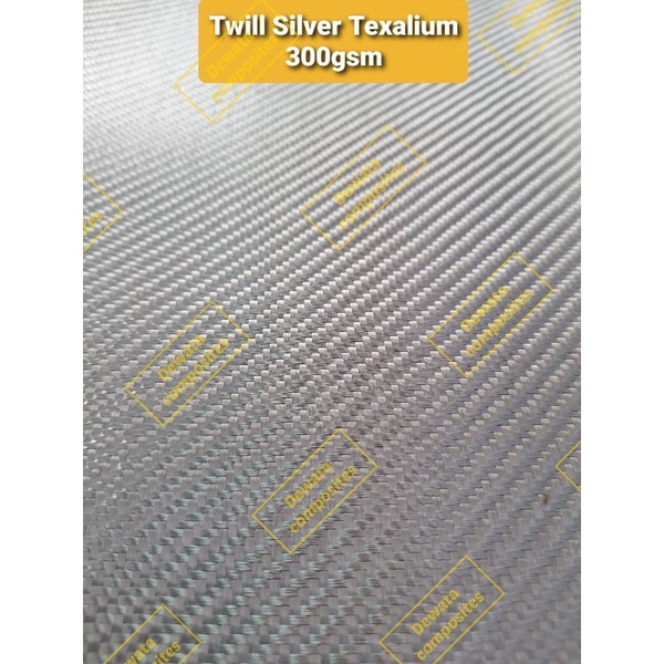 Jual Serat Carbon TWILL SILVER TEXALIUM 300gsm Carbon fiber Fabric ...