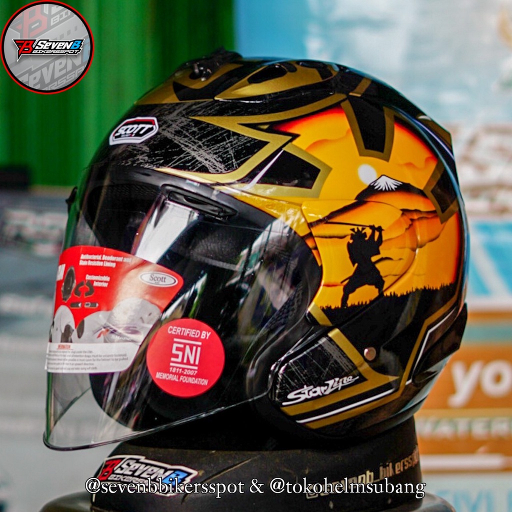 Jual HELM SCOTT VZ RAM R4 R5 MOTIF POLOS WARNA DOFF MATT GLOSS GLOSSY ...