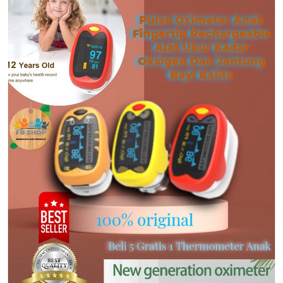 Jual Oximeter Digital Bayi & Anak-Anak Pulse Fingertip Pulse Baby ...
