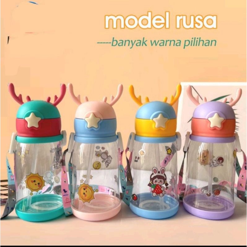 Jual Botol Minum anak Tanduk Rusa / Botol BPA FREE Jerami Anak | Shopee Indonesia