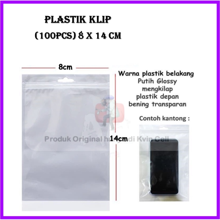 Jual Plastik Klip Putih Susu Ziplock 8x14cm Isi 100 pcs Plastik Clip ...