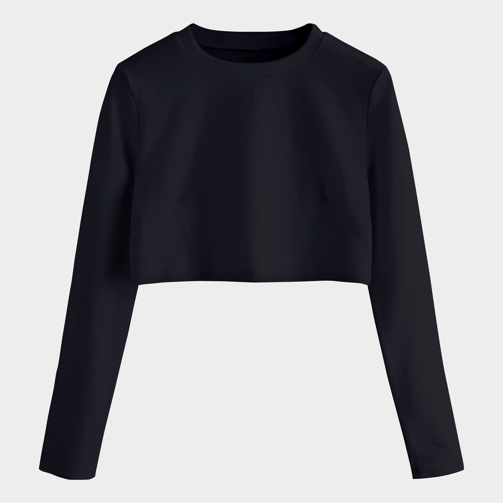 Jual Crop Top Oversize Biowash 24s Black - Kaos Polosan Hitam Crop Top ...