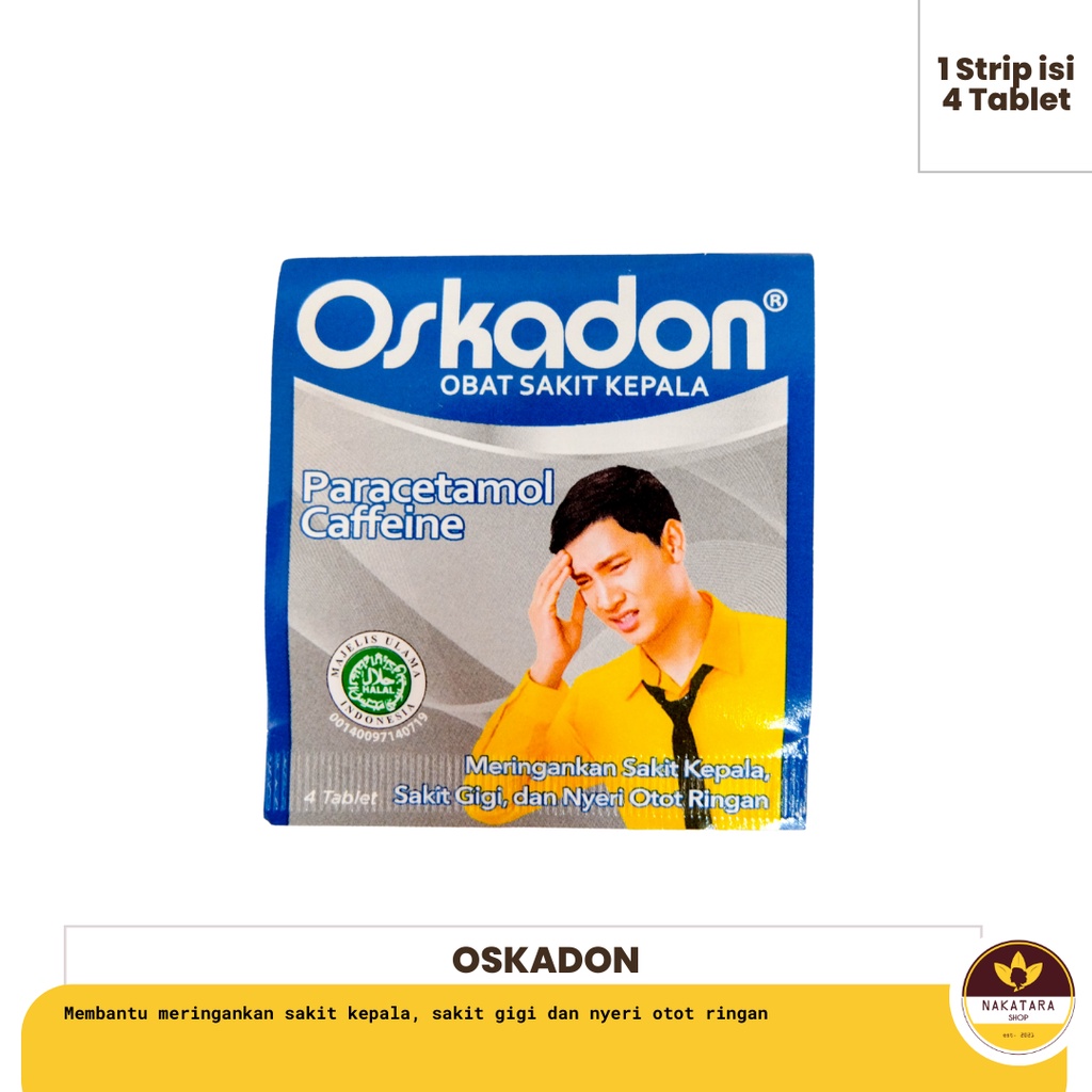 Jual OSKADON OBAT SAKIT KEPALA ISI 4 TABLET (ECERAN) | Shopee Indonesia