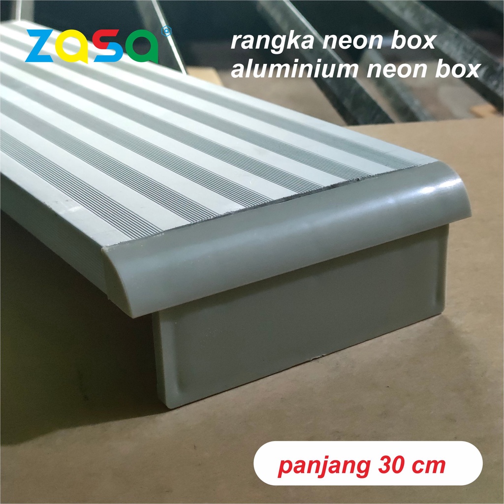 Jual Rangka neon box kotak aluminium panjang 30cm | Shopee Indonesia