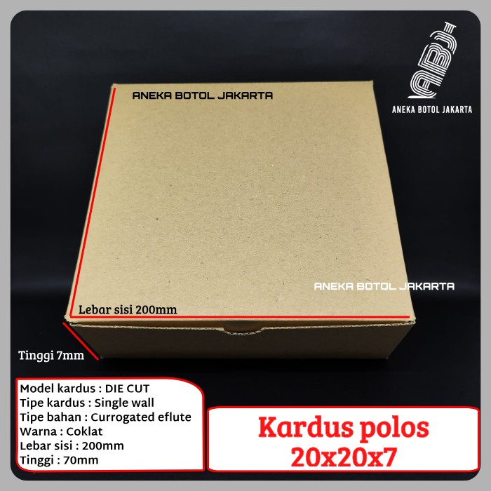 Jual Dus 20x20x7 polos / Dus nasi 20x20x7 polos / Box nasi 20x20x7 ...