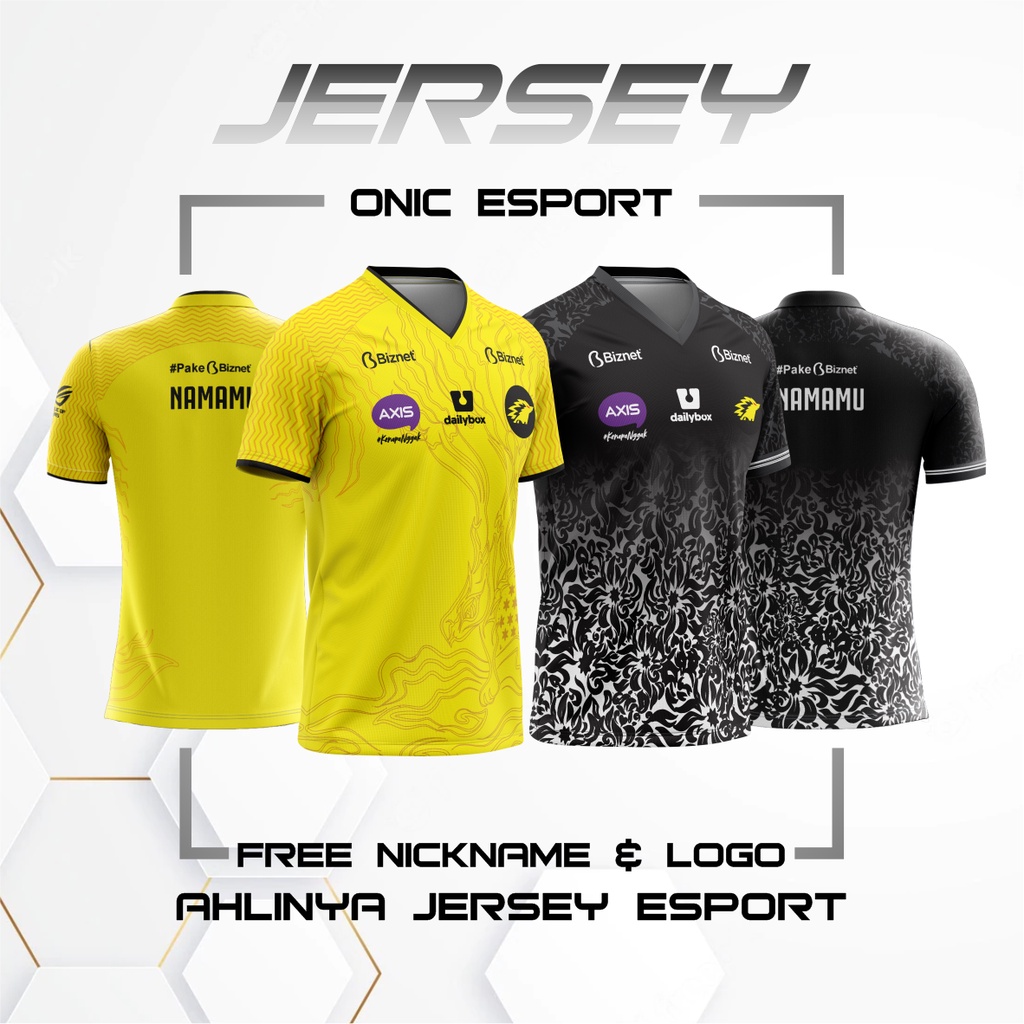 Jual Jersey Onic Esports Terbaru 2023 Pro Edition M4 Home & Away Custom ...