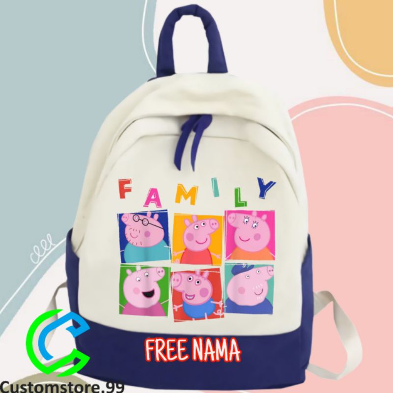 Jual TAS PEPPA PIG ANAK FREE NAMA TAS ANAK SEKOLAH | Shopee Indonesia
