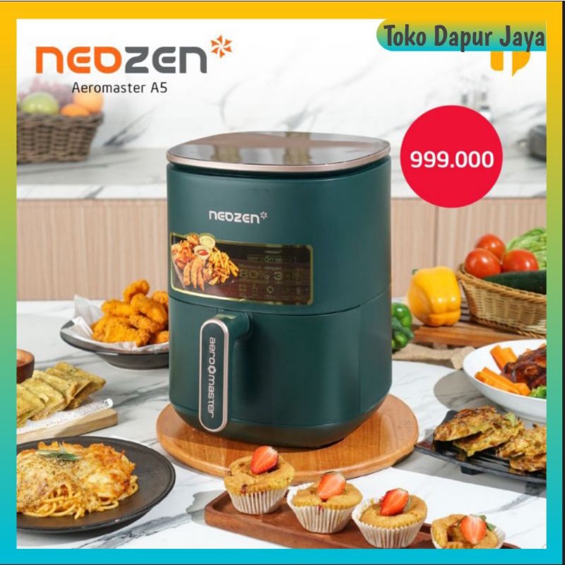 Jual Airfryer Digital Neozen Aeromaster A5 Green Alat Masak Tanpa ...