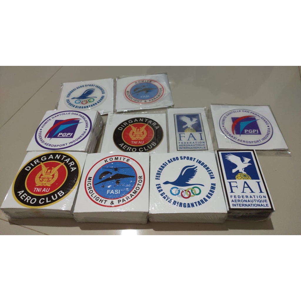 Jual FASI FAI stiker motor / mobil Dirgantara Aero Club, sticker ...