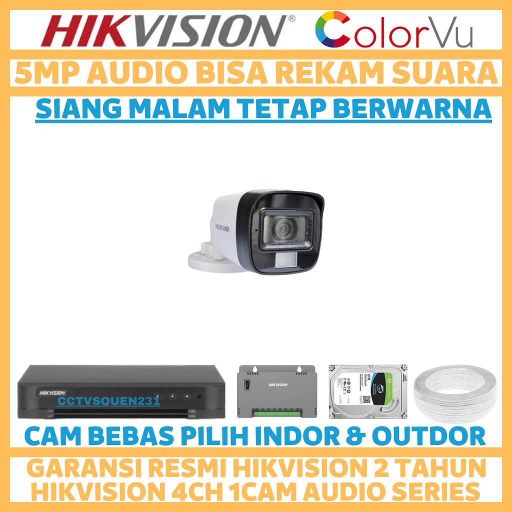 Jual PAKET CCTV HIKVISION COLORVU 5MP 4 CHANNEL 1 CAMERA COLORFULL ...