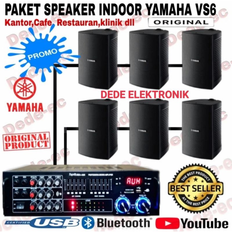 Jual Paket Speaker indoor cafe,kantor, 6 Titik Speaker Yamaha Vs6 Original | Shopee Indonesia